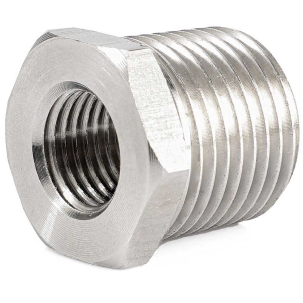 Reducción Bushing Roscado en Acero Inoxidable NPT Hexagonal